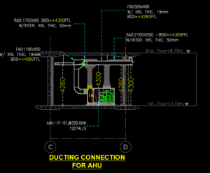 DRAWING DUCTING CONNECTION FOR AHU - Mepengineerings