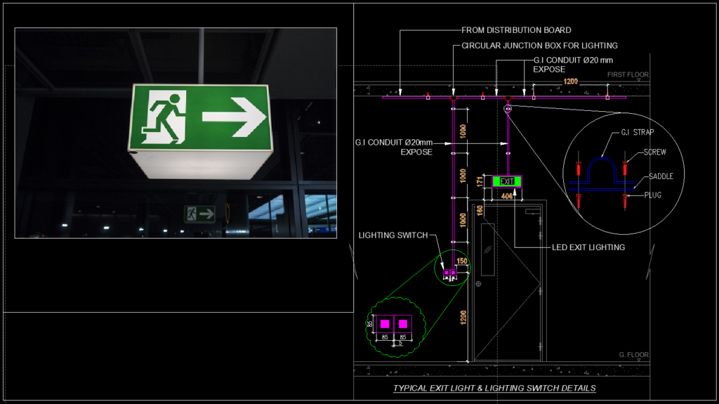 Exit Light Installation - Mepengineerings Electrical