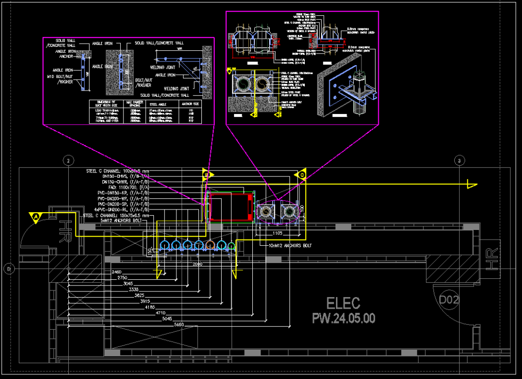 Fix Support for Riser of Chiller Water Pipe - Mepengineerings
